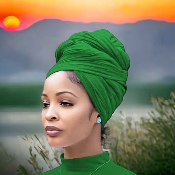 Passion of Essence | Accessories | Brilliant Green Stretch Turban ...